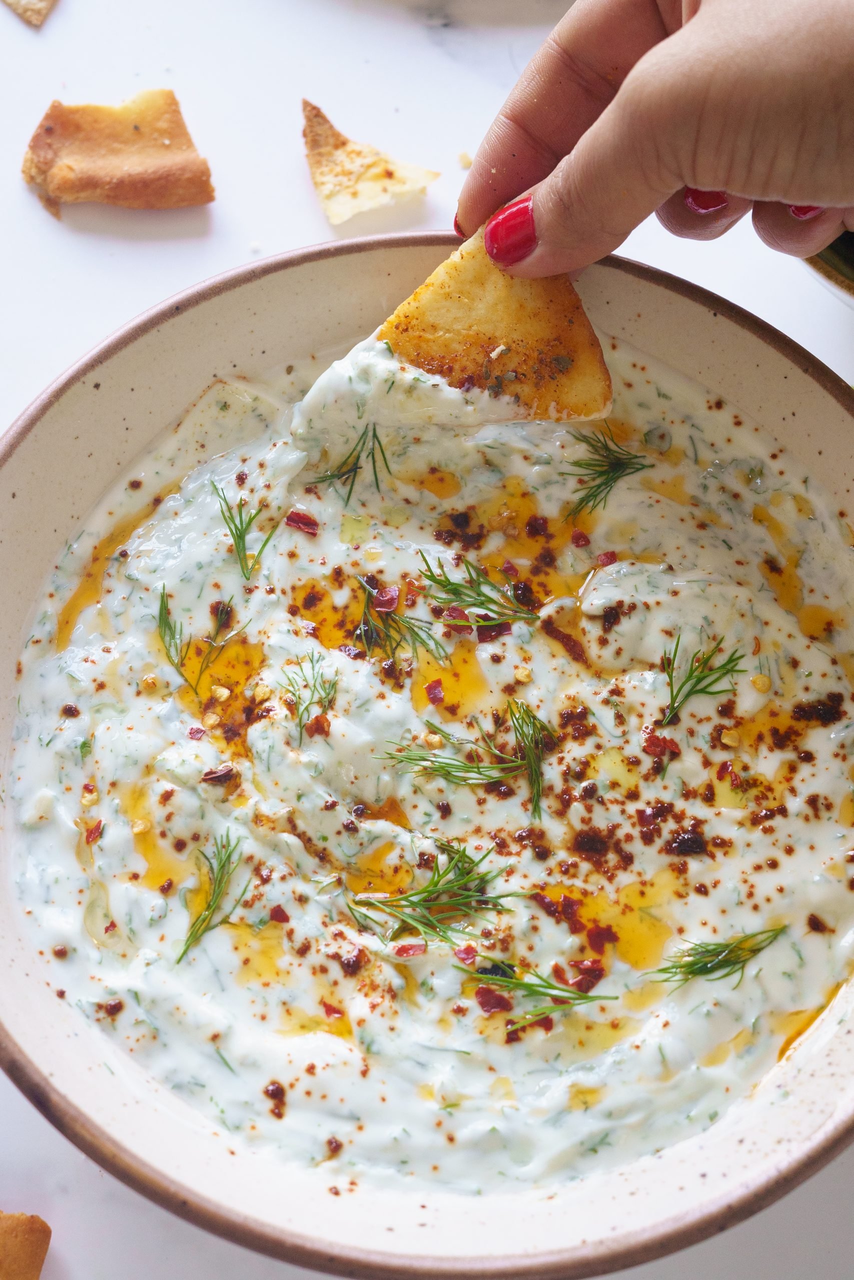 My Famous 5 minute Yogurt Dip