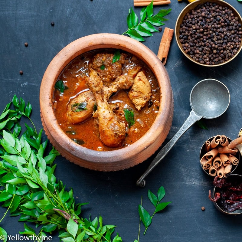 Tamil Nadu Style Pepper Chicken Curry - South Indian Instant Pot Recipe