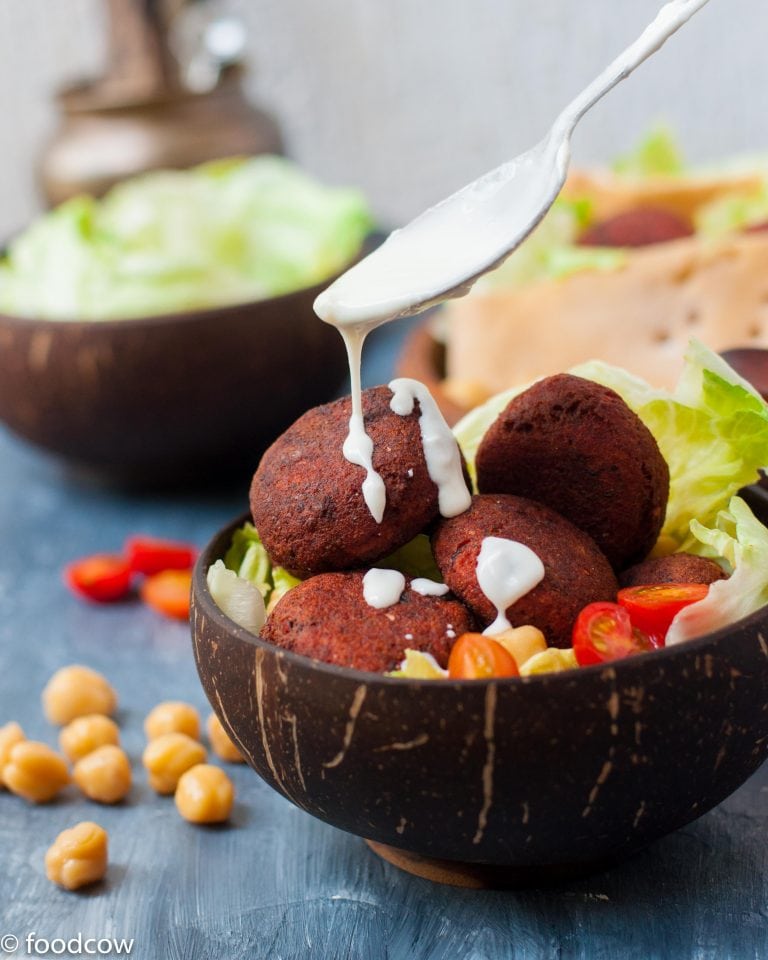 Easy Beetroot Falafel - Middle Eastern Chickepea & Beetroot patties