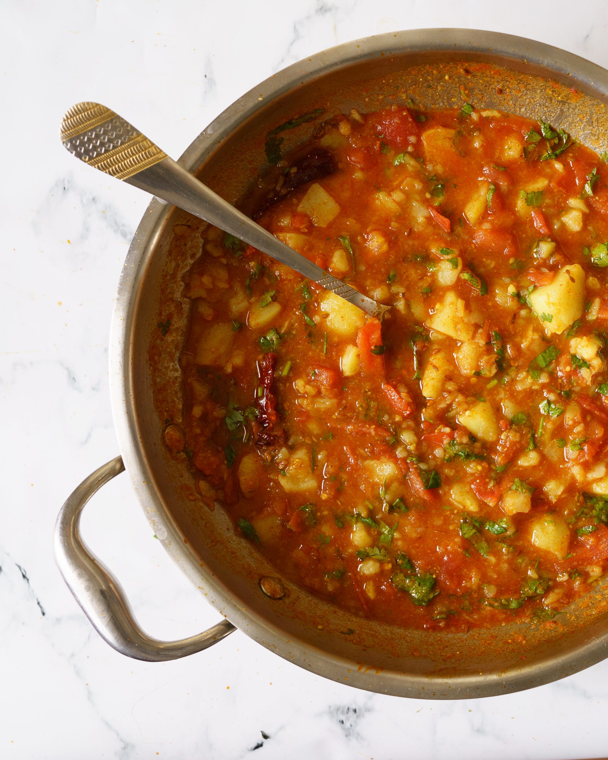 Indian Potato Curry- Aloo Tamatar Sabzi