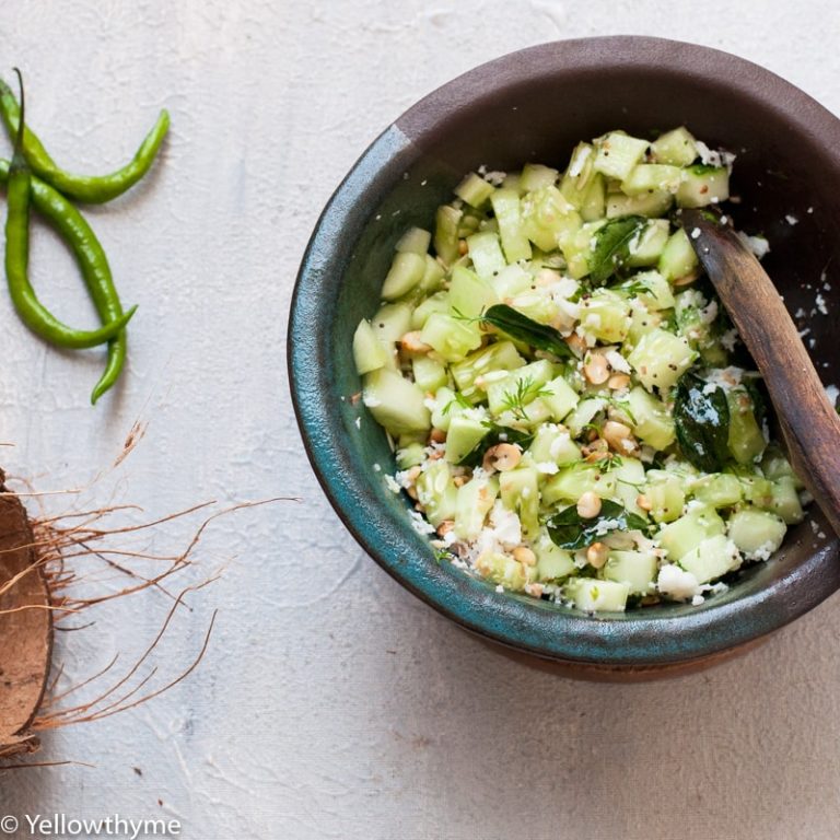 Indian Cucumber and Coconut Salad Khamang Kakdi Salad Recipe Video