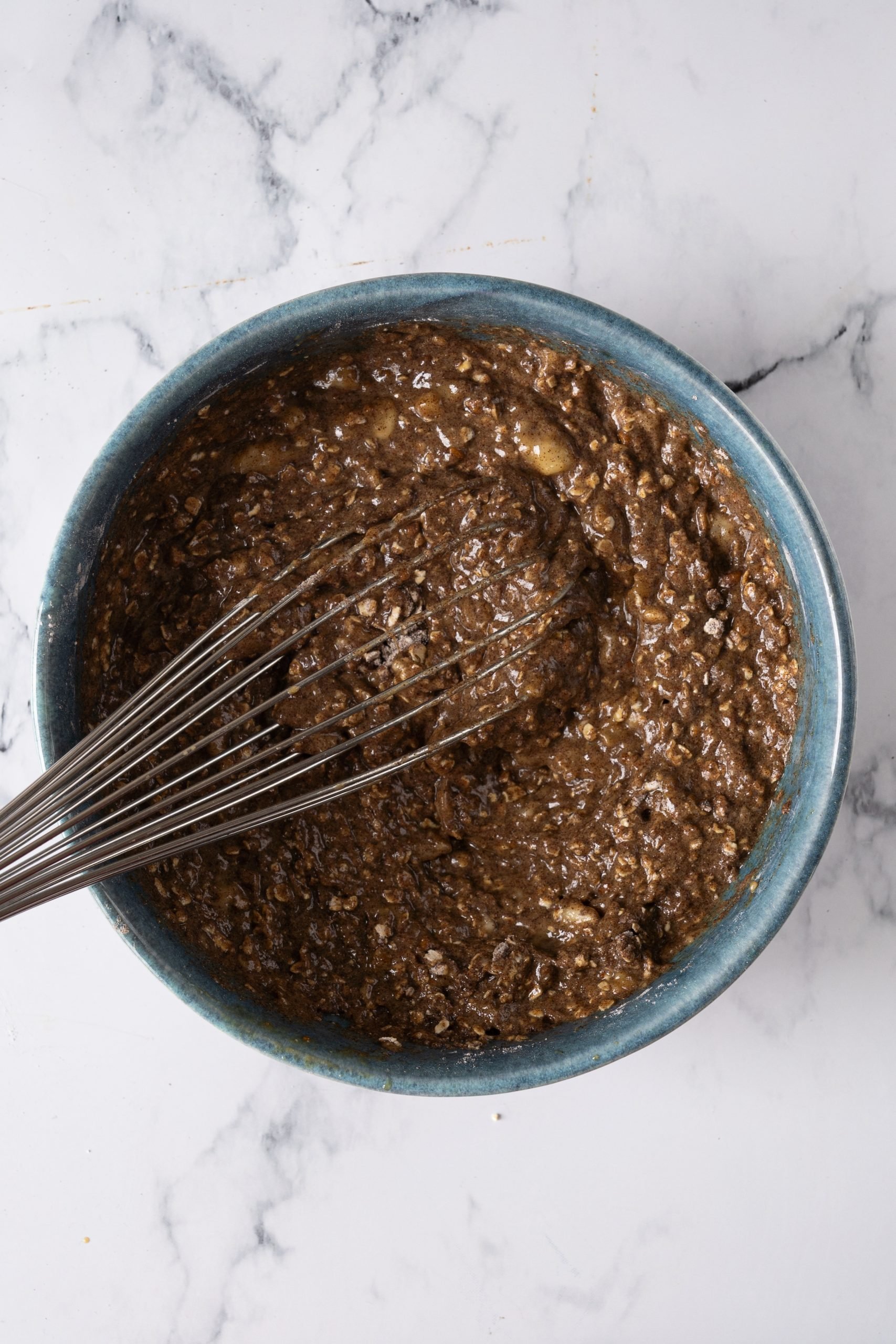 Healthy Ragi Banana Cake with Chocolate Chips and Walnuts