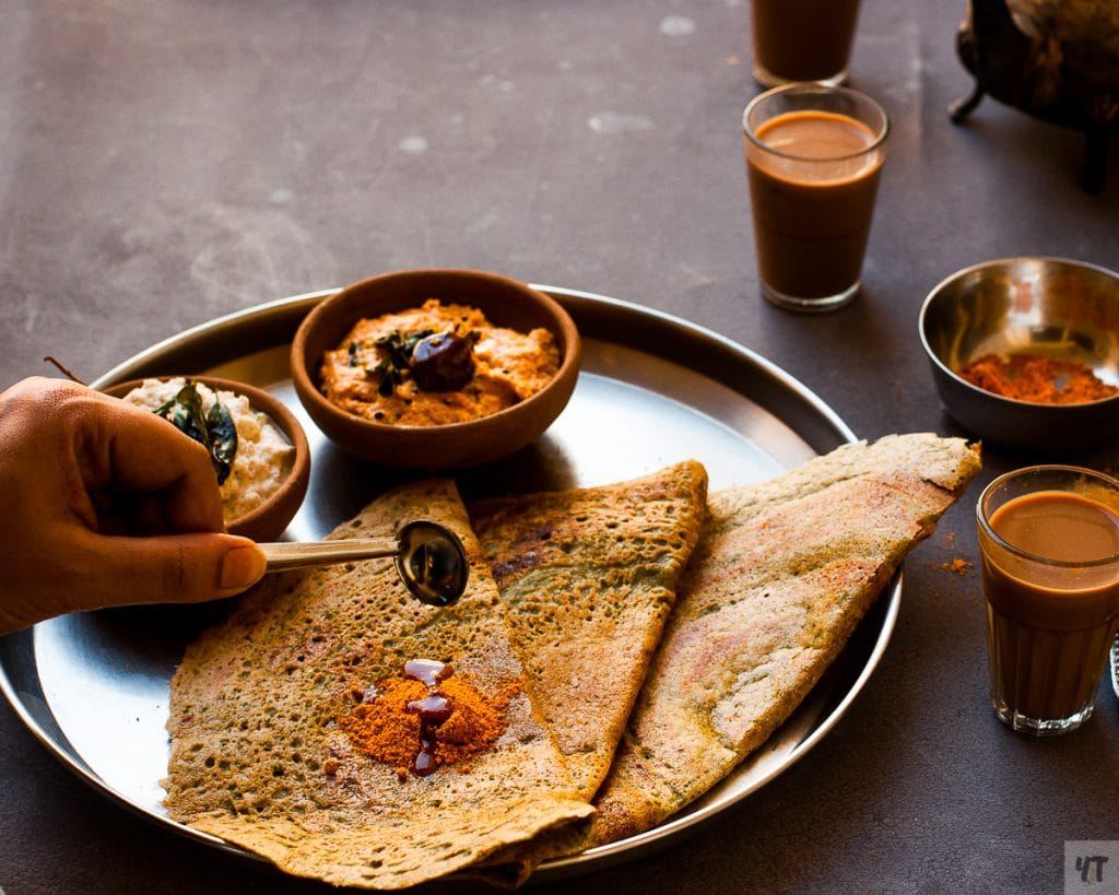 Pesarattu - Vegan, Gluten Free & low carb Green Moong Dal dosa recipe