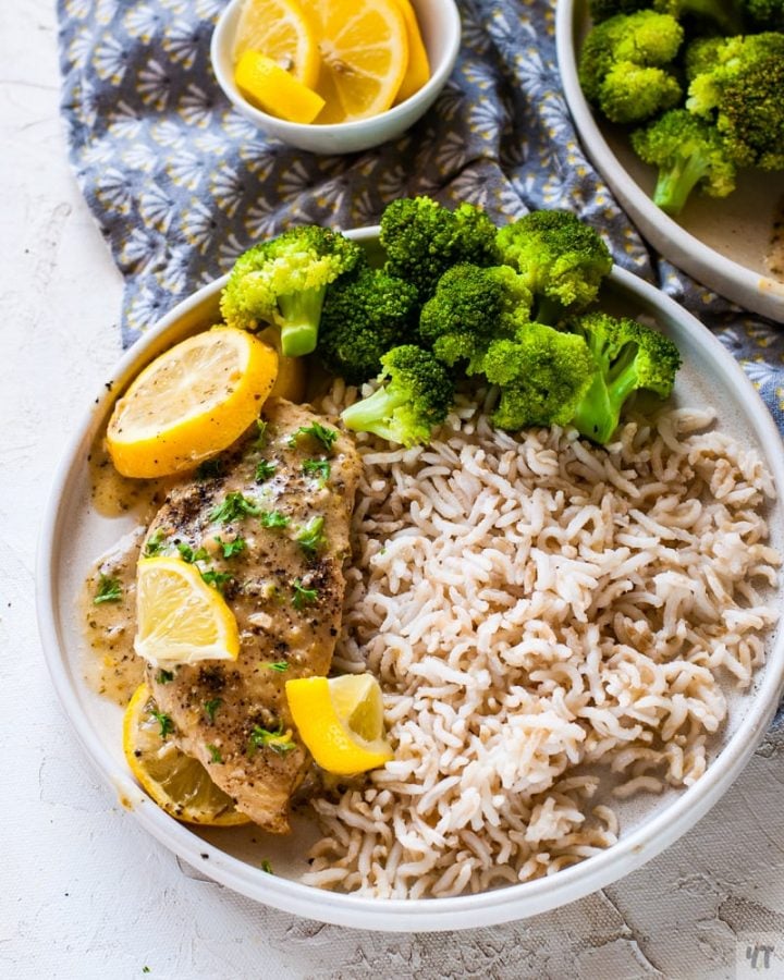 Instant Pot Lemon Garlic Chicken with a Creamy Sauce
