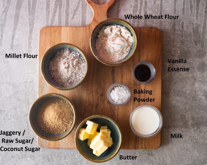Healthy Millet Cookies - Eggless, Refined Flour and Sugar Free