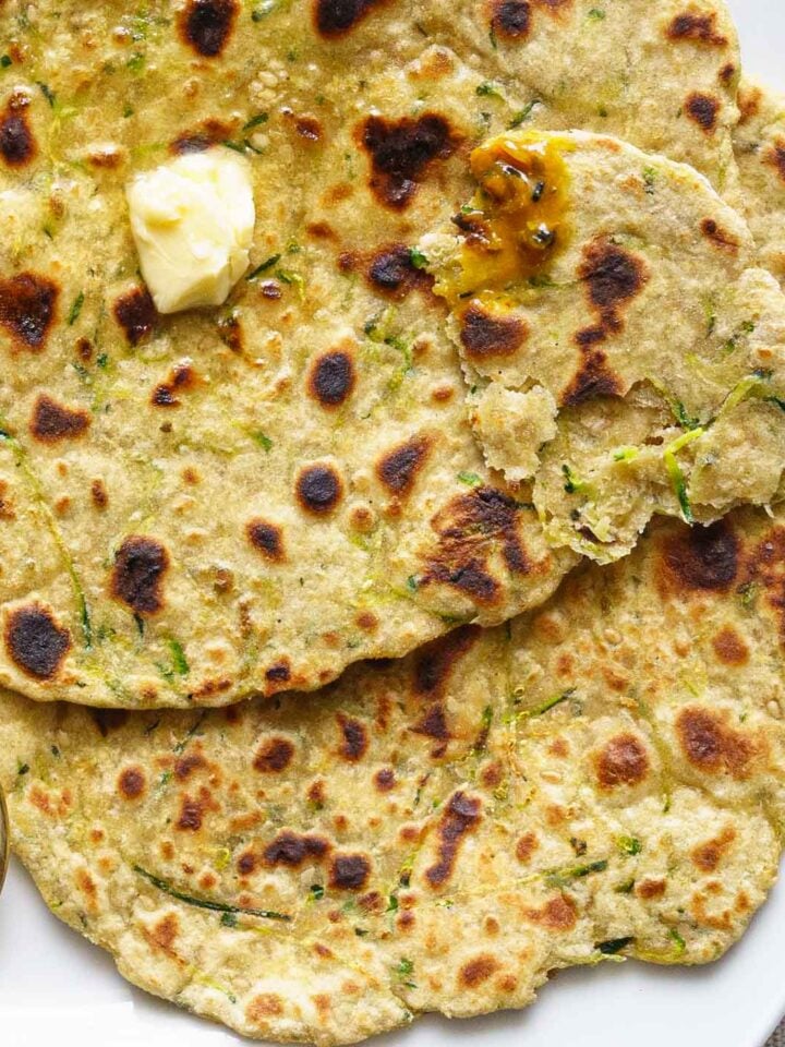Cheese paratha - Indian flatbreads stuffed with cheese